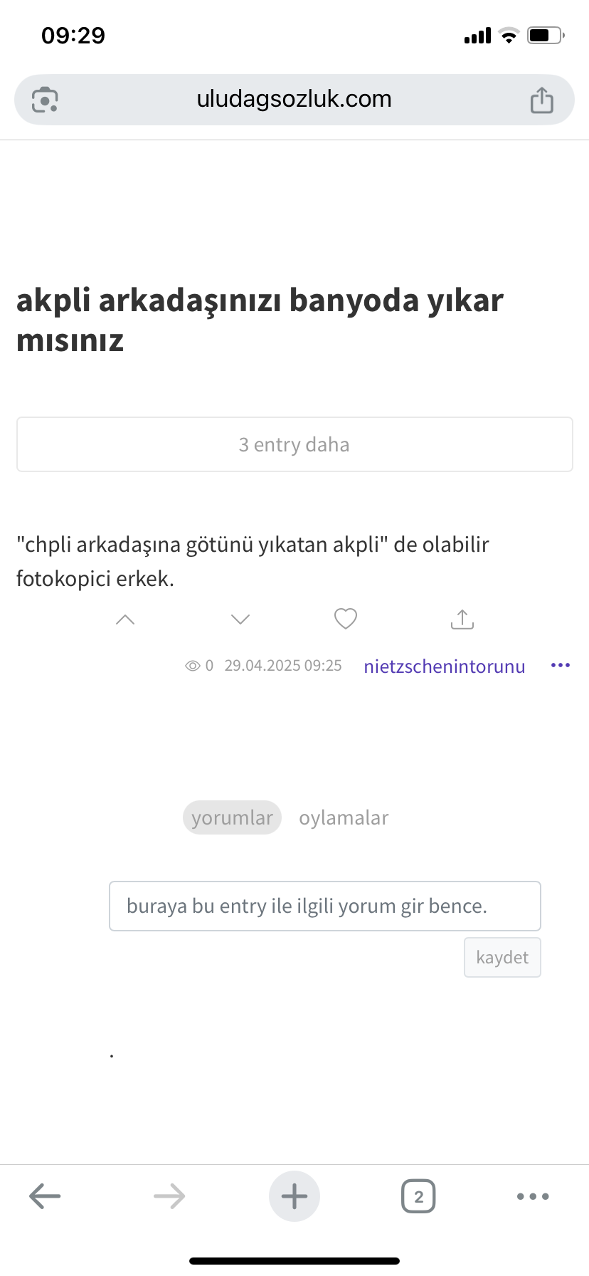 akpli arkadaşınızı banyoda yıkar mısınız - uludağ sözlük