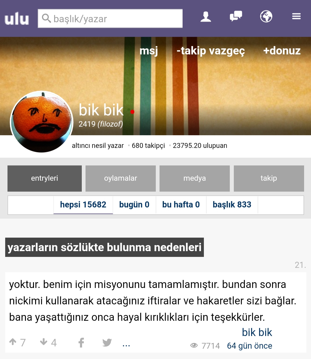 bik bik nikli yazarın 64 gündür kayıp olması - uludağ sözlük